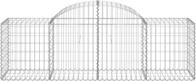 Klenuté gabionové koše 2 ks 200x50x60/80 cm pozinkované železo 3146278