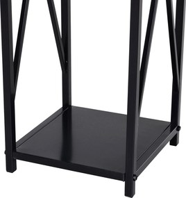 Držák na dřevo Outsunny - Sloupcový stojan na dřevo - Více příslušenství rozměr 34Š x 34H x 111V cm Metal Černý