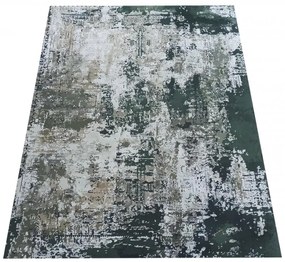 Moderní kusový koberec protiskluzový Horeca-New 123 Abstraktní zelený Rozměr: 80x150 cm