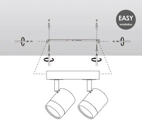 LED Stmívatelné bodové svítidlo MANU 2xGU10/5,8W/230V bílá