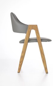 Židle K247 (šedá/dub)