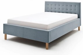 Modrošedá čalouněná jednolůžková postel 120x200 cm Malin – Meise Möbel
