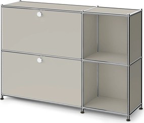 Tchibo - Kovová odkládací skříňka »Cn3 Slim Line« se 2 výklopnými dvířky - barva: chrom