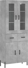 Skříň highboard betonově šedá 69,5x34x180 cm kompozitní dřevo 3198541