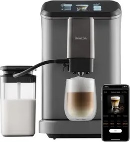SENCOR SES 8500BK šedá / Automatický kávovar / 1350W / 20 bar / 1.5 l
