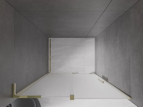 Mexen Velar L, posuvné sprchové dveře do otvoru 100 cm, 8mm sklo námraza, zlatá lesklá, 871-100-003-31-50