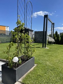 Truhlík MAXI, sklolaminát, šířka 80 cm, antracit - vzhled kamene