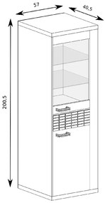 Obývací stěna Natural - sestava B - dub ribbeck