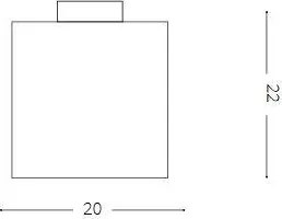 ILUX 213194 Venkovní stropní a nástěnné svítidlo Ideal Lux Luna PL medium 213194 1x60W 20cm - IDEALLUX