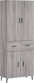 Skříň highboard šedá sonoma 69,5 x 34 x 180 cm kompozitní dřevo 3198167