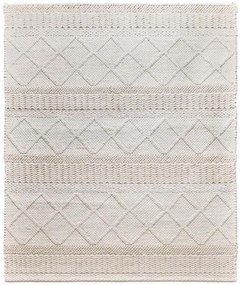 Diamond Carpets India, Ručně vázaný kusový koberec Geneva DE 7951 White Mix, 80x150, bílá, ložnice