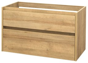 Mereo Mereo, Opto, koupelnová skříňka 101 cm, bílá, dub, bílá/dub, černá, CN922S