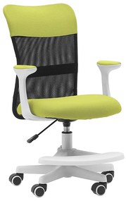 Dětská židle Neoseat MONKEY WHITE s podnoží — látka, bílá / zelená