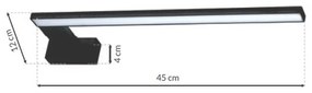 Nástěnné LED svítidlo Shine R, 1x LED 11w, 4000k, (45 cm), b