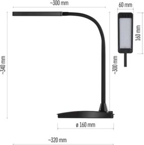 LED stolní lampa EDDY černá EMOS Z7599B