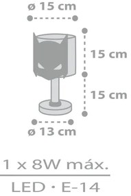 Dalber 61801N - LED Dětská lampička DARK HERO 1xG4/4W/230V bílá/černá