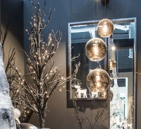 Dekorace černý svítící stromek Tree Bare Led glitt - 53*48*92 cm