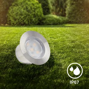 BRI 3915032 CONNECT TO SHINE prodlužovací sada Padouk 3ks LED zapuštěných svítidel do země, IP67 - BRILONER