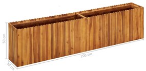 Zahradní vyvýšený záhon 200 x 30 x 50 cm masivní akáciové dřevo,  45926