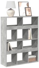 Knihovna betonově šedá 100 x 33 x 125,5 cm kompozitní dřevo 3309360