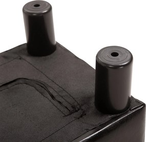 HOMCOM Taburet na nohy, obdélníkový otoman, podnožka, imitace kůže, do 100 kg, do obývacího pokoje, káva