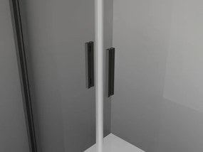 Mexen Exo, dvojité výklopné sprchové dveře, 110 cm, transparentní sklo, černá, 8182-110-000-70-00