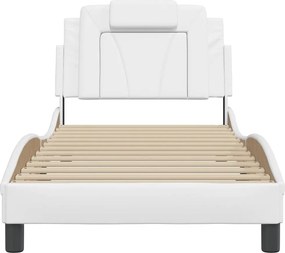 Rám postele Viana bez matrace bílý 90x200 cm umělá kůže 3208069