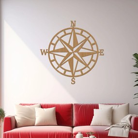 dřevo života Dřevěná dekorace na zeď KOMPAS Zvolte rozměr (cm): 40x40, Zvolte barvu dekoru: Buk