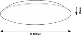 Rabalux Bílé stropní LED svítidlo Rorik 480mm 45W 71125