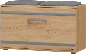 FALCO Botník se sedákem Granát dub artisan
