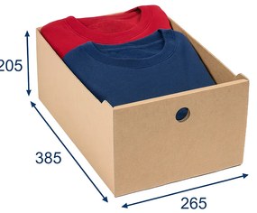KARTON PAK Úložné boxy na oblečení, organizéry do skříně EKO KARTON 27x40x21 - zásuvka