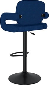 Barové židle 2 ks modré textil 335621