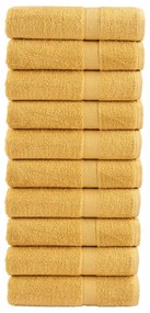 Prémiové ručníky SOLUND 10 ks zlaté 50x100 cm 600 g/m² 137283