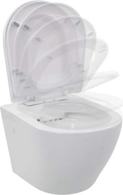 Závěsné WC bez okraje keramické bílé 145237
