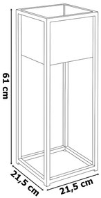 Stojan na květiny CONCOVE černý 60 cm