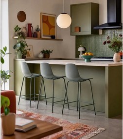 Khaki plastová barová židle (výška sedáku 67,5 cm) Whitby – Unique Furniture