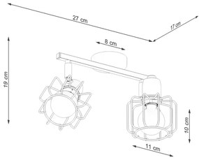 Sollux SL.1112 - Bodové svítidlo BELUCI 2xE14/40W/230V bílá