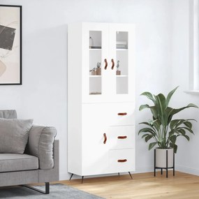 Skříň highboard bílá 69,5 x 34 x 180 cm kompozitní dřevo