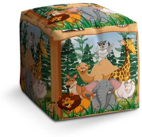 Sablio Taburet Cube Zoo: 40x40x40 cm