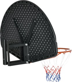 SPORTNOW Nástěnné basketbalové koše se zpětnou deskou a kruhem pro interiér a exteriér 110x90x70 cm Černá a žlutá