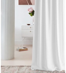 Room99 Hotový závěs na kroužcích Zatemňovací LAUREL Jednobarevný Barva: Bílá, Velikost: 140 x 280 cm