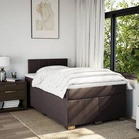 Box spring postel s matrací tmavě hnědá 120x190 cm textil 3285830