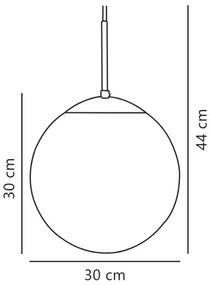 Nordlux - Lustr na lanku CAFE 1xE27/25W/230V pr. 30 cm