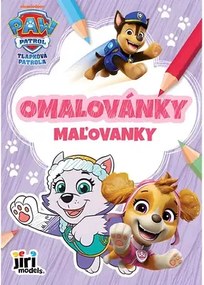 JIRI MODELS Omalovánka Tlapková patrola pro holky / A5 / 9 černobílých