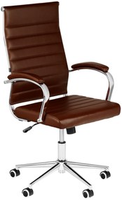 Kancelářská židle Mollis - syntetická kůže | hnědá