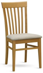 Stima Židle K2 s čalouněným sedákem Odstín: Olše, Látky: BEKY LUX grigio 981