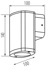 Kanlux 38881 - Venkovní nástěnné svítidlo ZEVI 1xGU10/10W/230V IP54 antracit