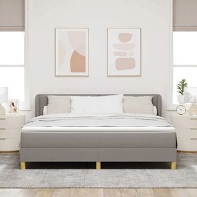 Postel s boxspringem s čelo Taupe 180 x 200 cm textil 3340231