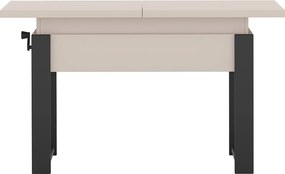 Rozkládací polohovací konferenční stolek HOGO 3v1 | 120-157x62,5-74,5x67 cm | síla horní desky 32 mm | kašmír/černé nohy