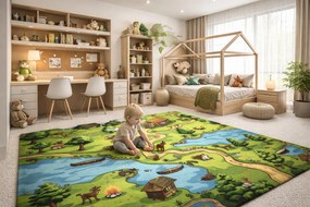 Vopi, Dětský kusový koberec Aljaška 5229, 80x120, vícebarevná, dětský pokoj